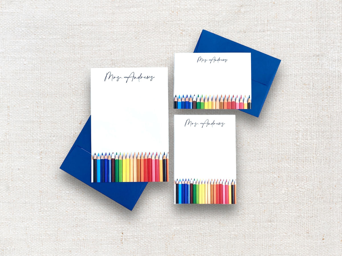 Personalized Set of Stationery 1 notepad, 15 stationery sheets and env ...