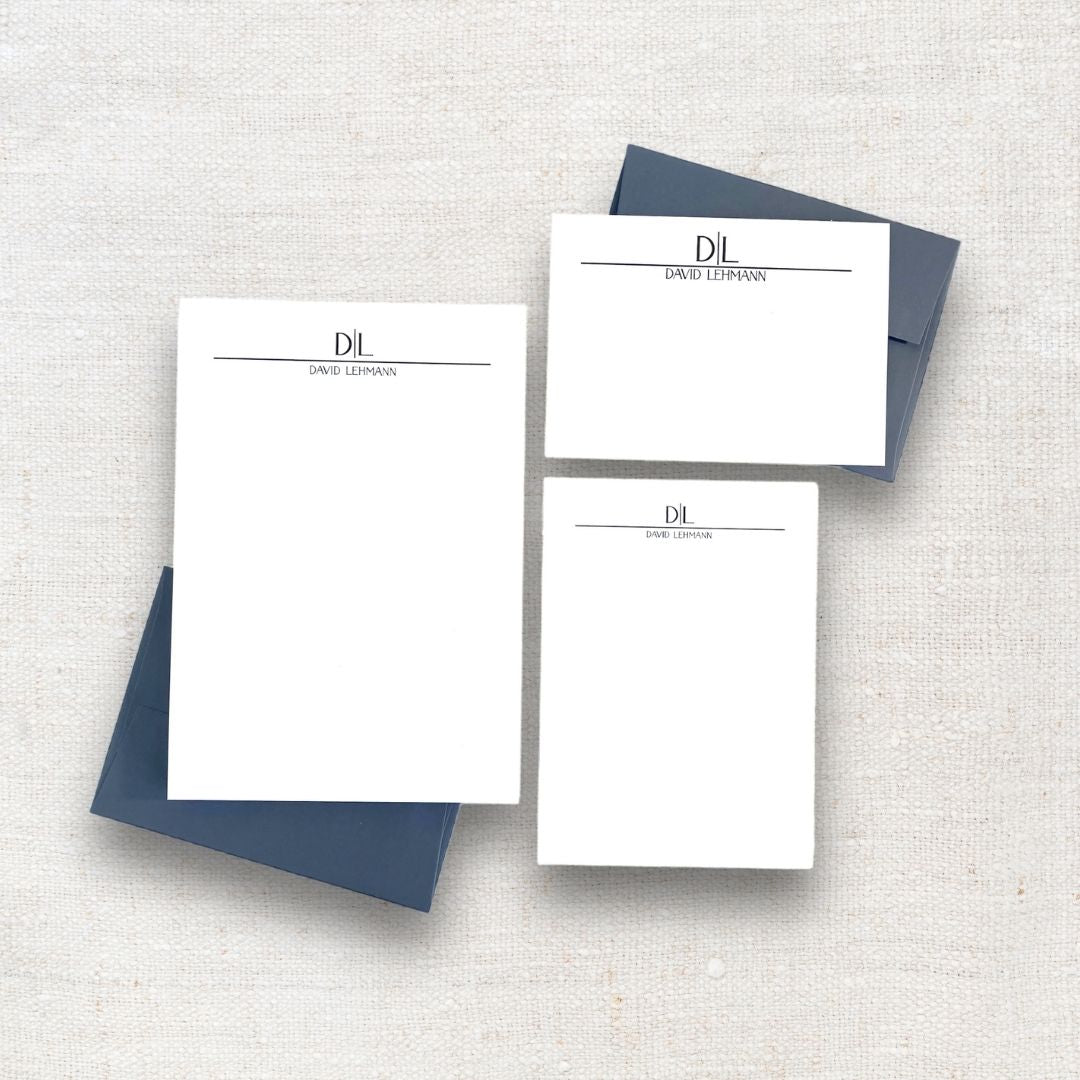 Personalized Set of Stationery 1 notepad, 15 stationery sheets and env ...