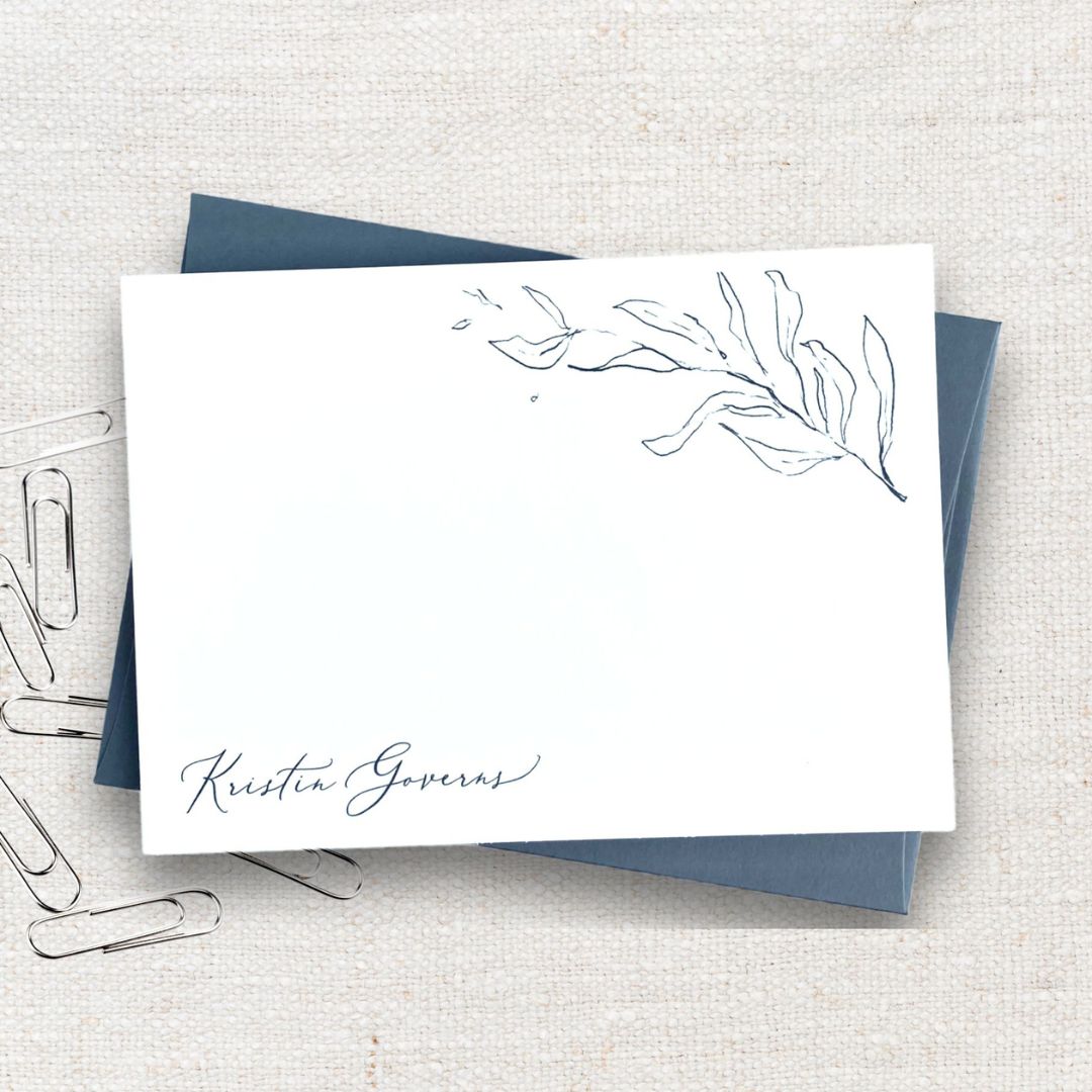 Personalized Flat Notecards Design 22 – Leather and Earth Co