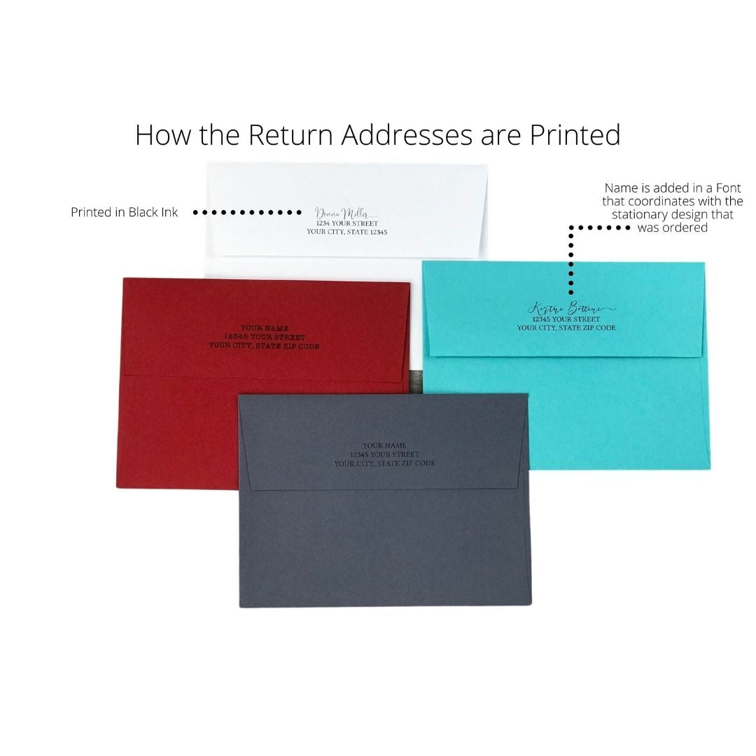 Personalized Set of Stationery 1 notepad, 15 stationery sheets and env ...