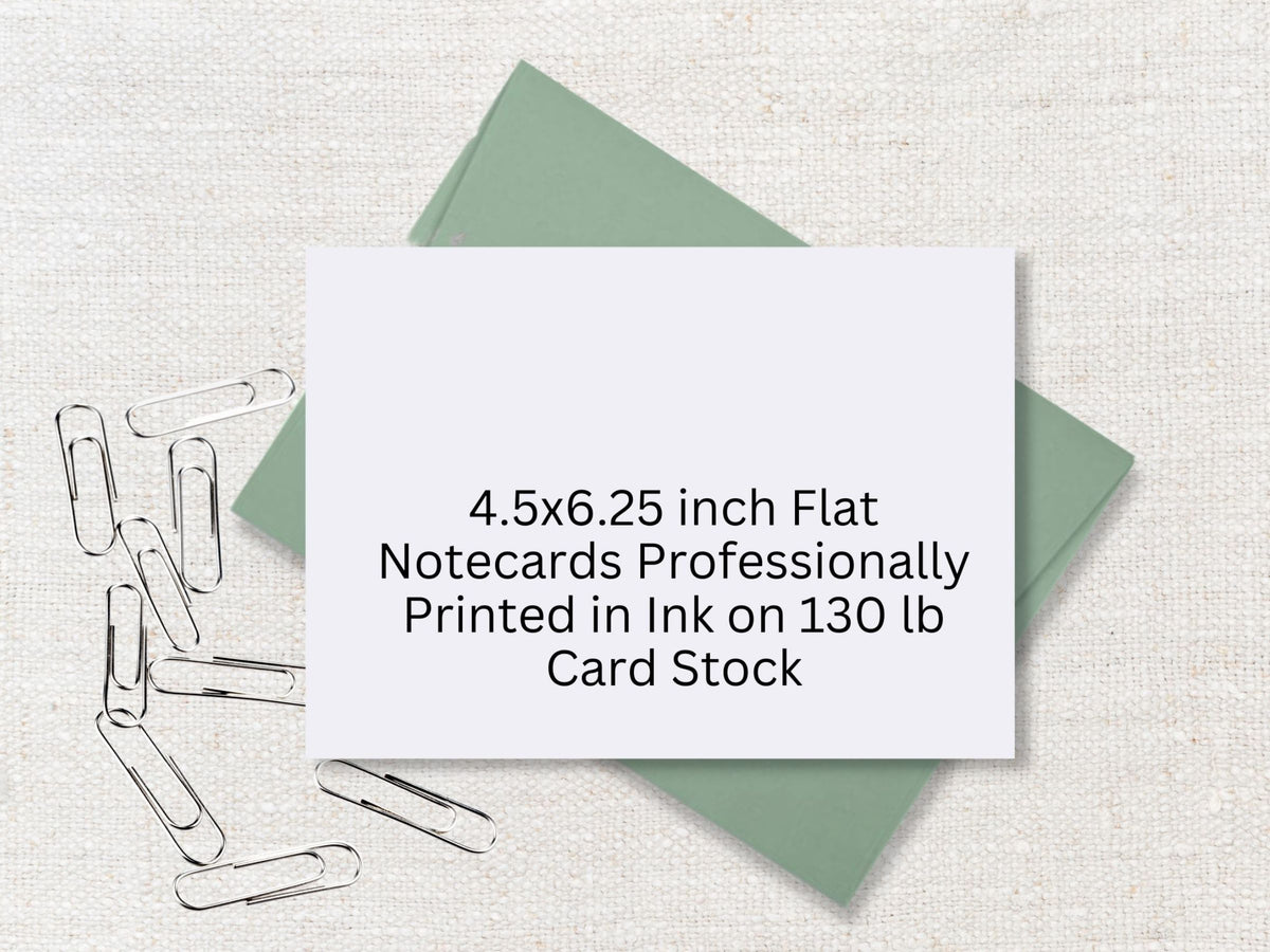 Personalized Flat Notecard Set Design 32 – Leather and Earth Co