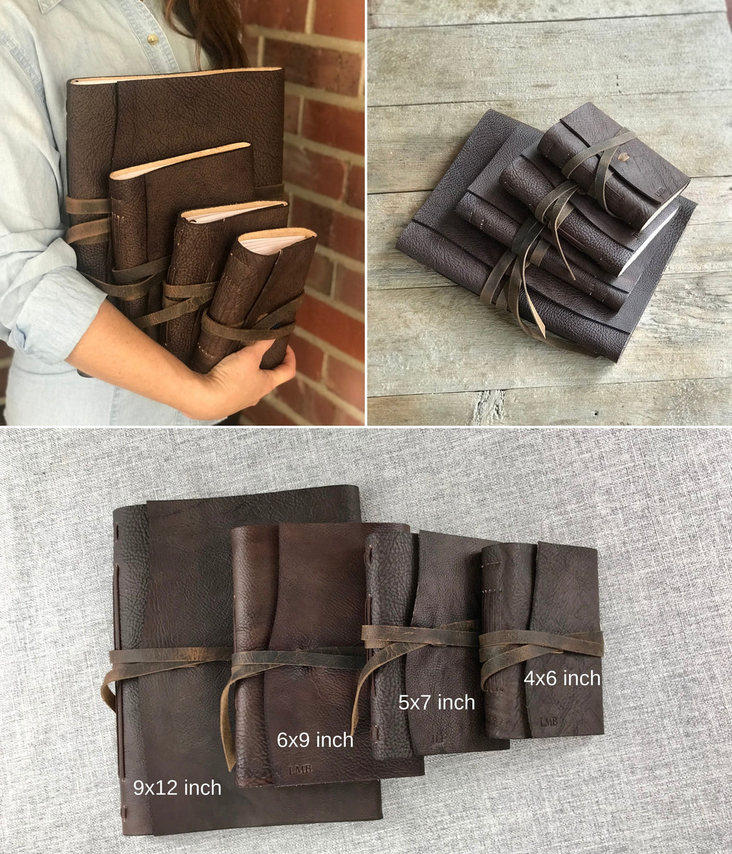 Music Composition Journal Personalized in Dark Brown – Leather and Earth Co