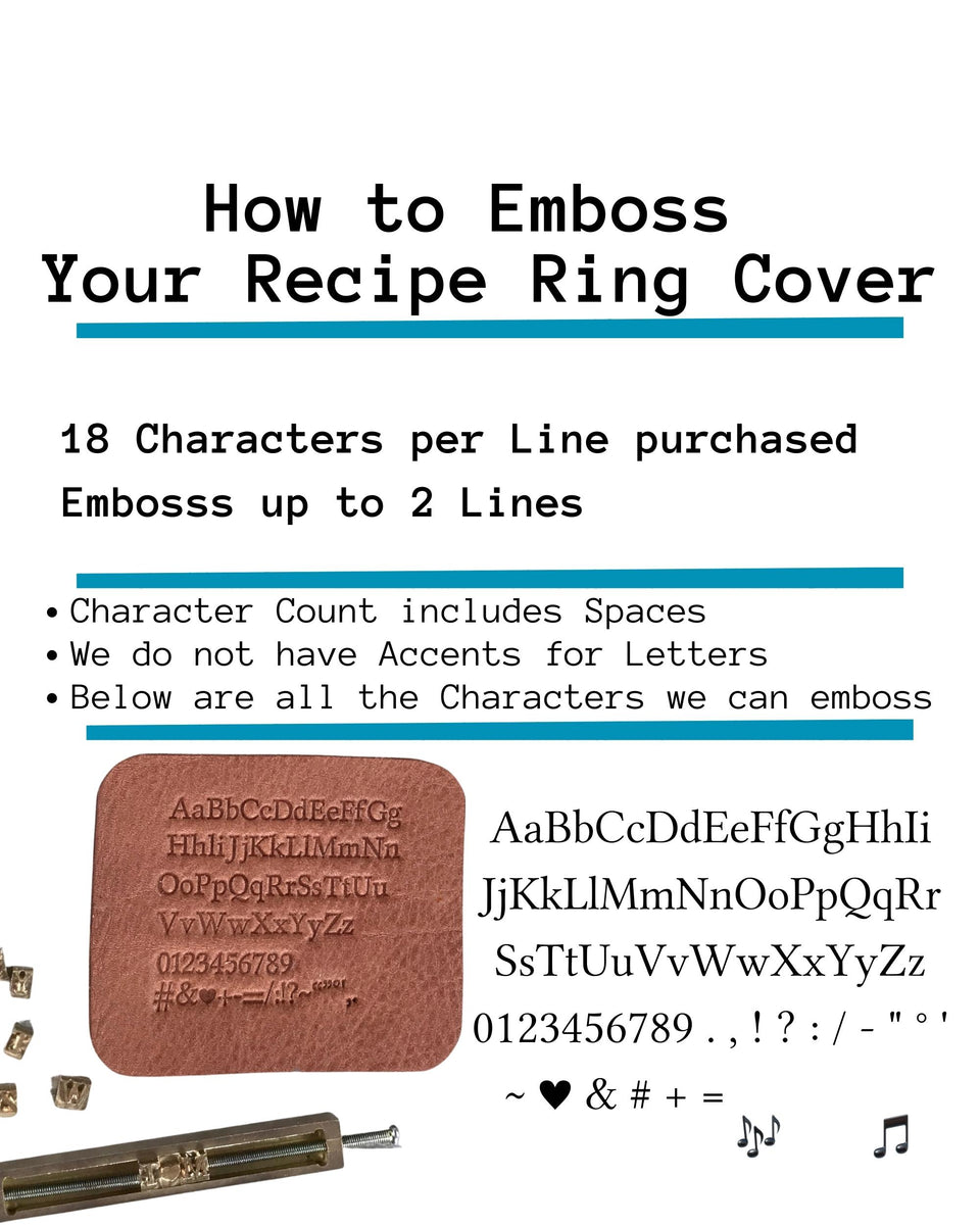 Recipe Notecard Ring Personalized – Leather and Earth Co
