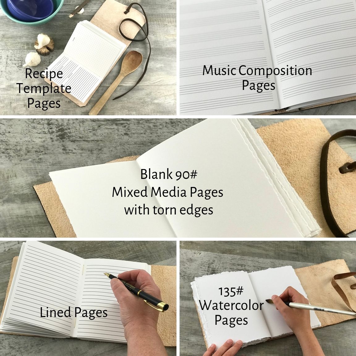 Music Composition Journal Personalized in Rust – Leather and Earth Co